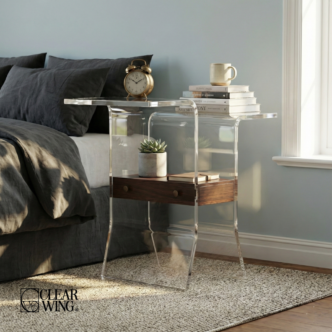 Acrylic Plexi Duo Side Table – Clearwing Production